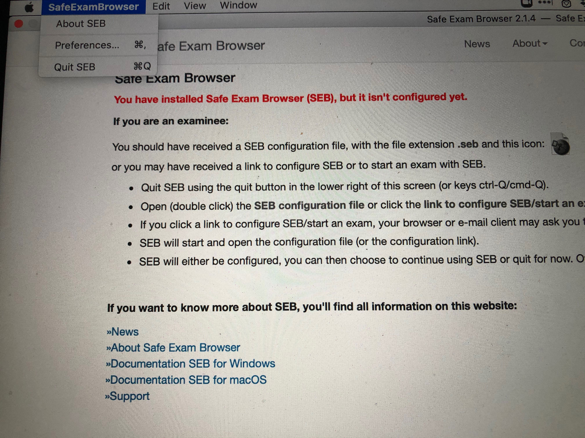 Safe Exam Browser (SEB) - instrukcja - CeLiID AGH
